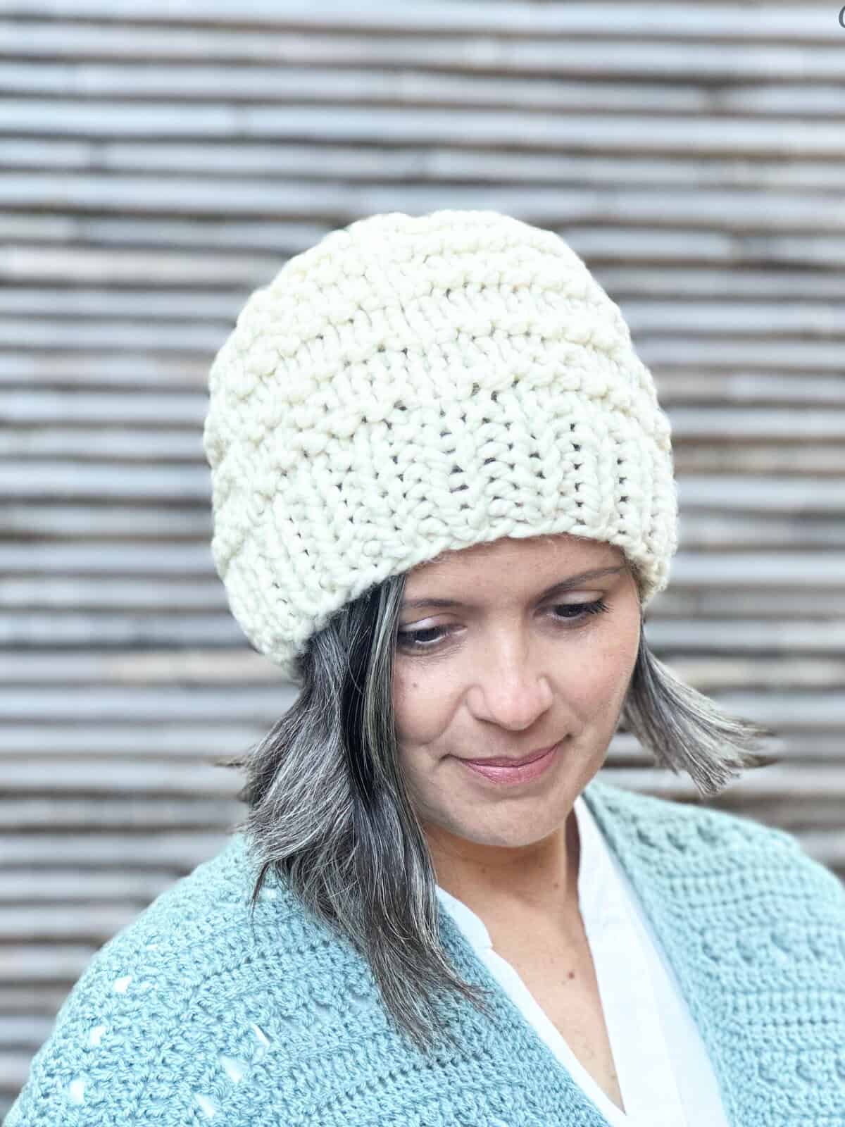 Free Chunky Hat Pattern In Super Bulky Yarn - ChristaCoDesign