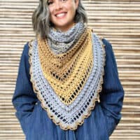 Triangle Shawl Crochet Pattern In Lightweight Yarn - ChristaCoDesign